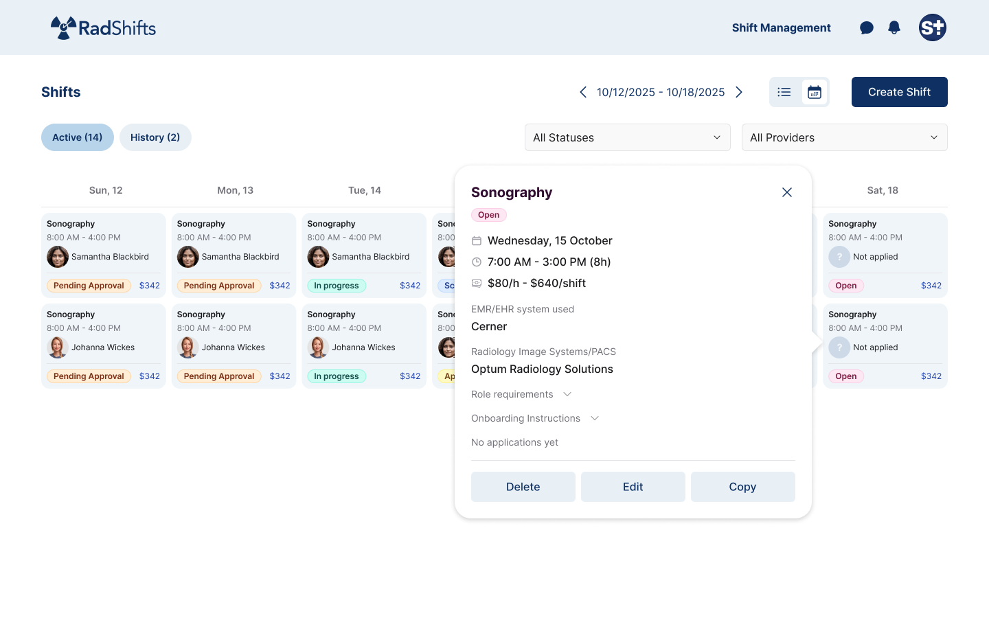 RadShifts - Radiology Staffing Platform